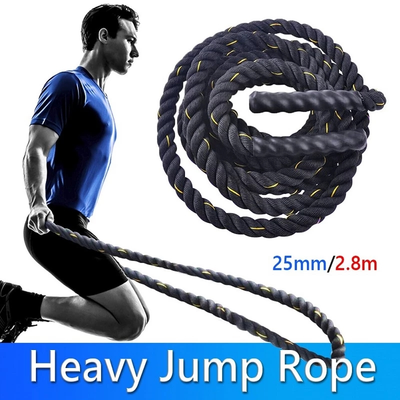 【Ready Stock】25MM * 2.8M Battle Rope Heavy Weighted Jump Rope Fitness ...