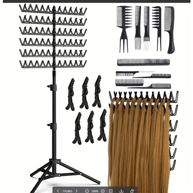 In stock# Salon hair dirty braid wig braiding stand floor-standing iron ...