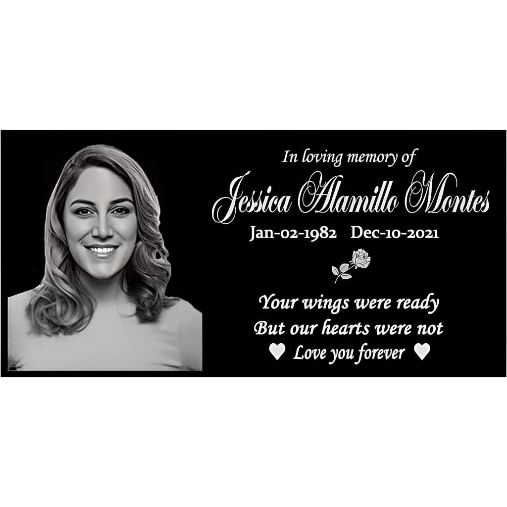 Portrait Lapida Granite with Picture Human RIP Tombstone Plaque ...