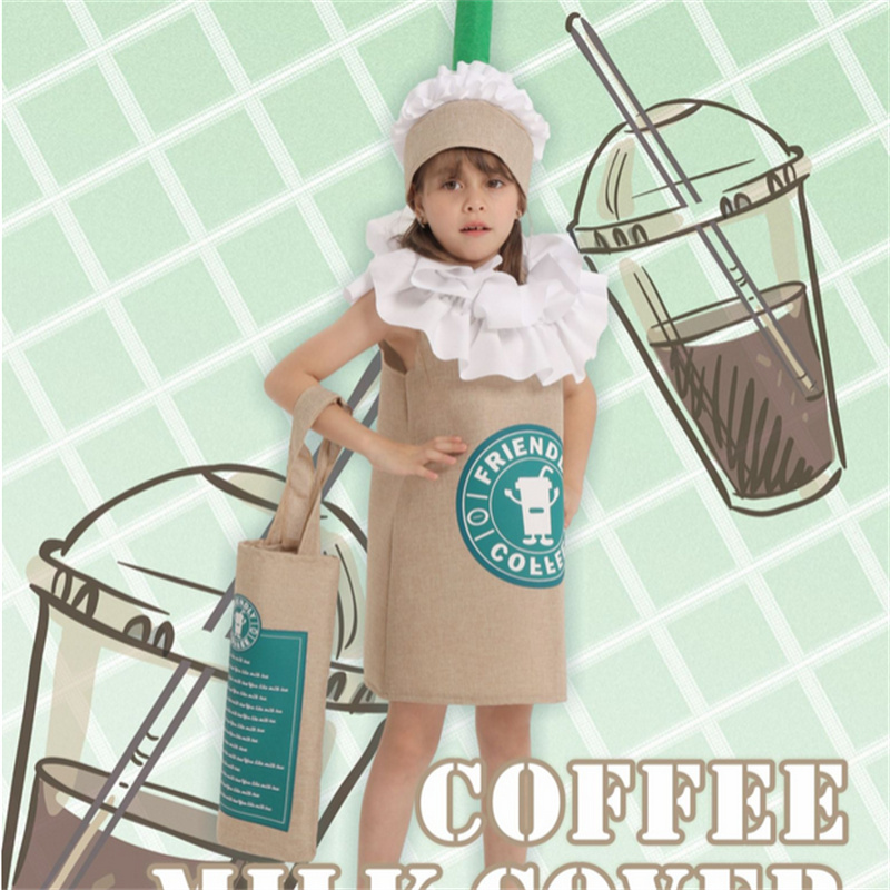 Kid Girls Drink Star Coffee Cup Food Halloween Fancy Dress Up Children ...