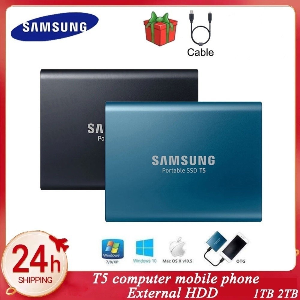 Original Samsung T5 1TB-128TB Solid External SSD Drive HD Hard Drive ...