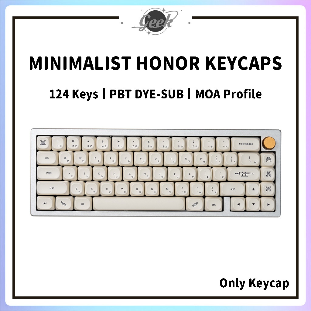 Minimalist Honor Keycaps PBT Dye-sub MOA Profile Keycap Custom Keycaps ...