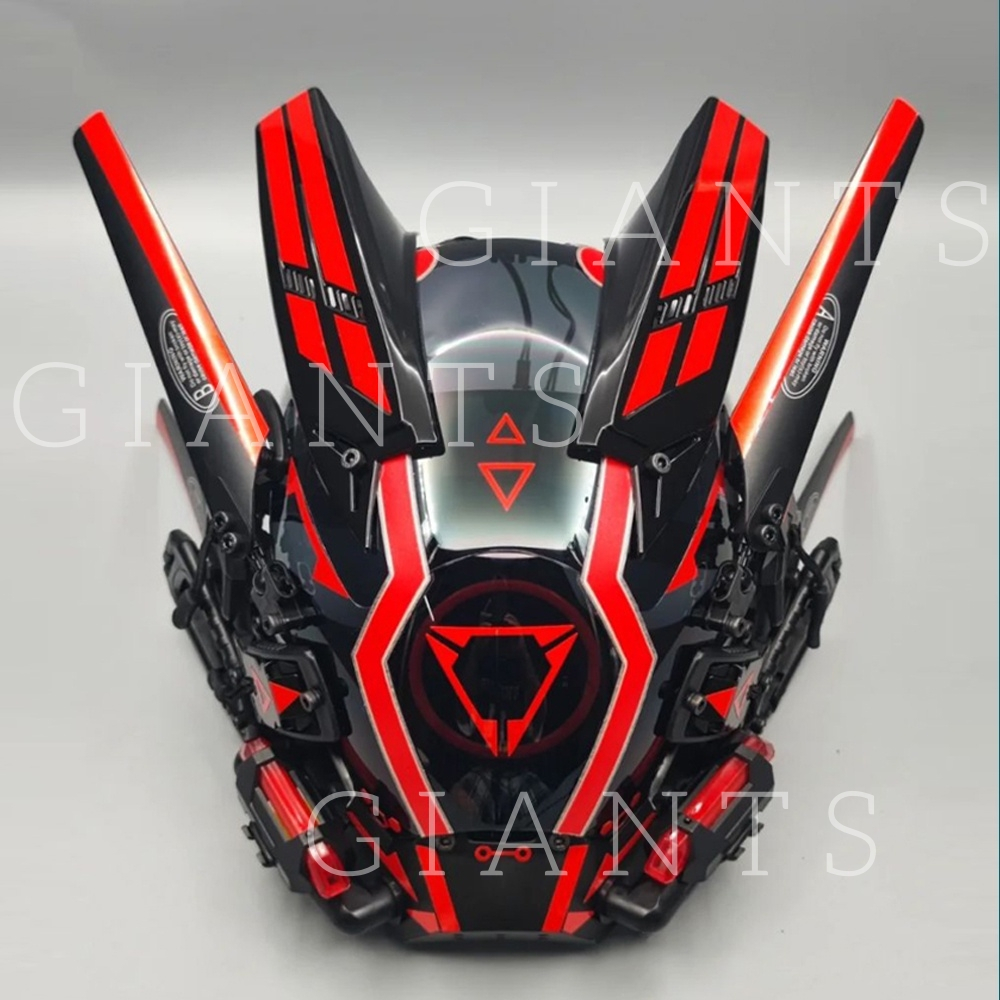 Cyberpunk LED Mask cosplay Mask Technology Helmet Party Mask Black ...