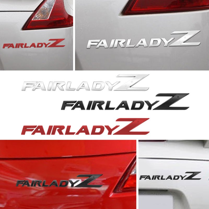 Car Metal Fairlady Z Letters Logo 3D Emblem Trunk Body Badge Sticker ...