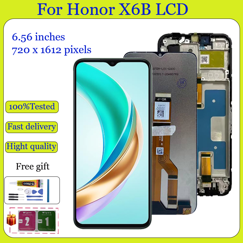 Original AMOLED For Huawei Honor X6b x6A LCD With Frame DIsplay Touch ...