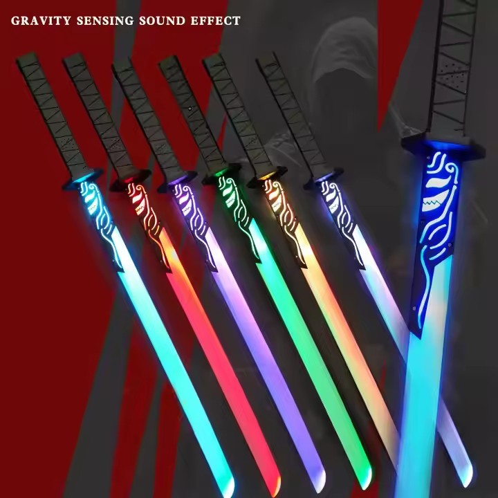 82.5cm glow stick colorful flash combat sound effect laser sword ...