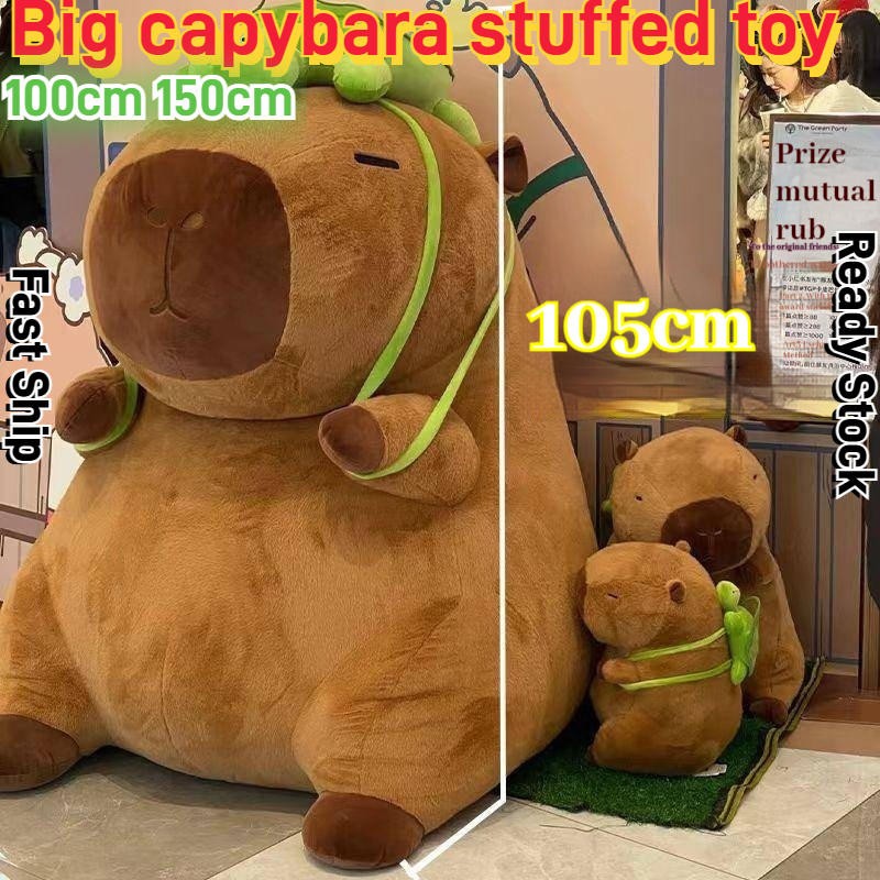 (Ready Stock) 100cm 150cm giant capybara stuffed toy Capibala plushie 4 ...