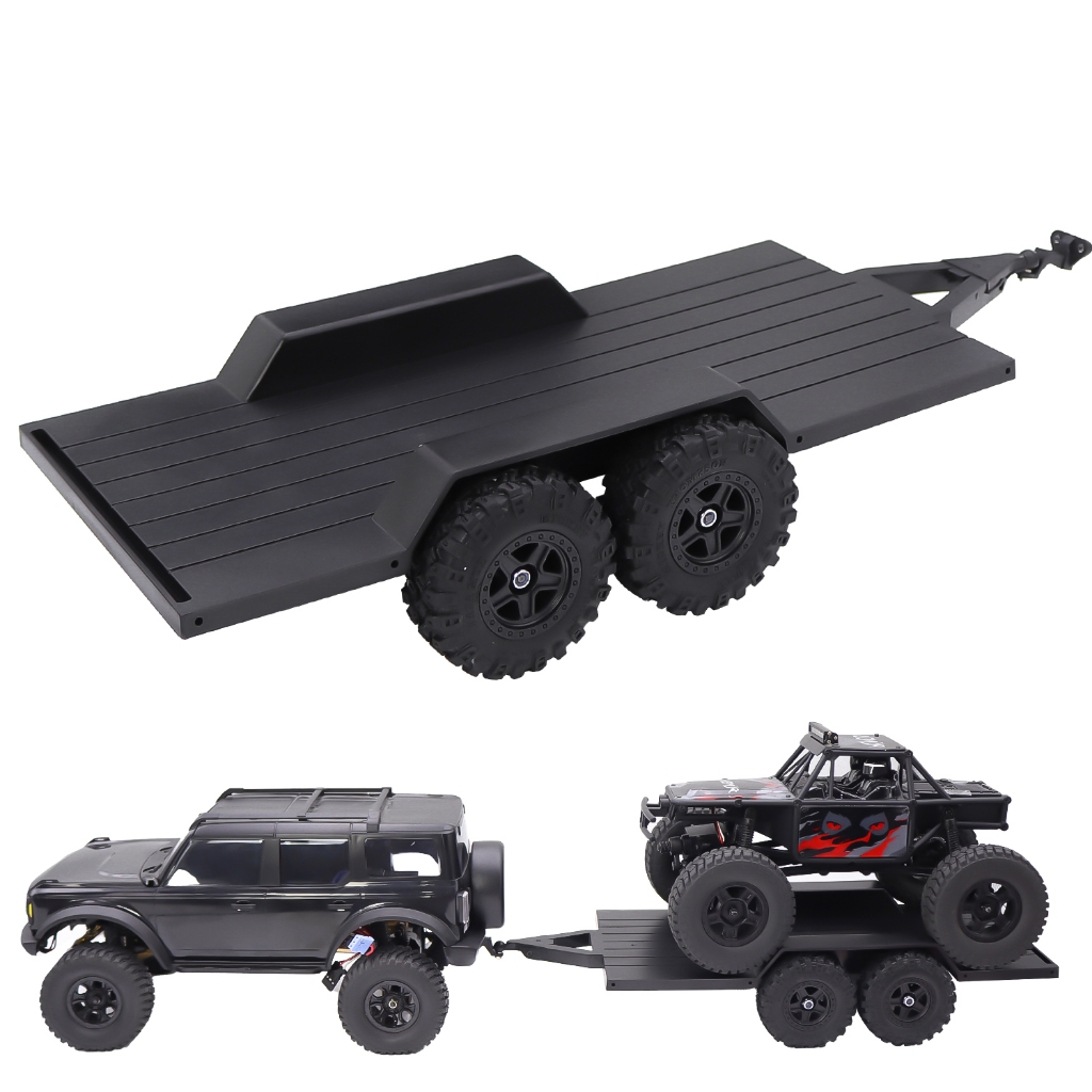 TRX4M ABS Utility Trailer With Hitch For Hauling Behind Car For 1/18 RC ...