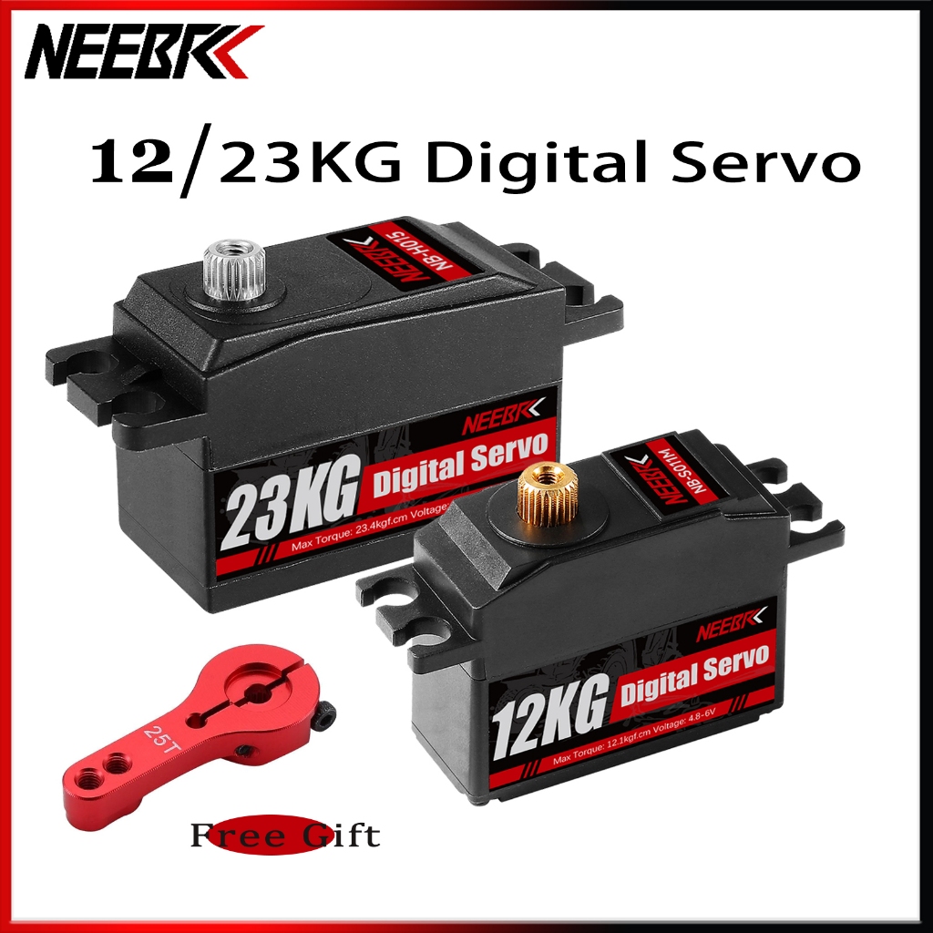NEEBRC 12KG /23KG Metal Gear Short Body Digital Servo Standard Short ...
