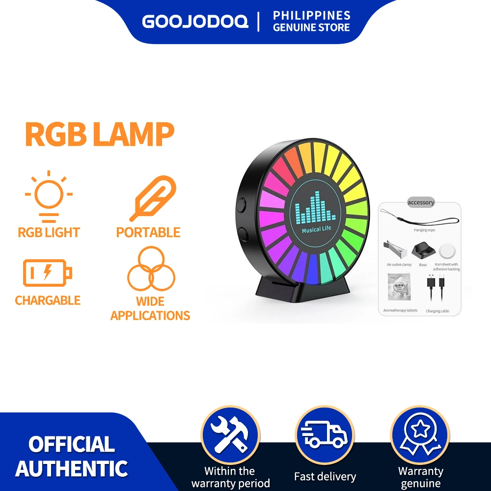 RGB Sound Control Creative LED Strip Rechargeable Sound Control Rhythm ...