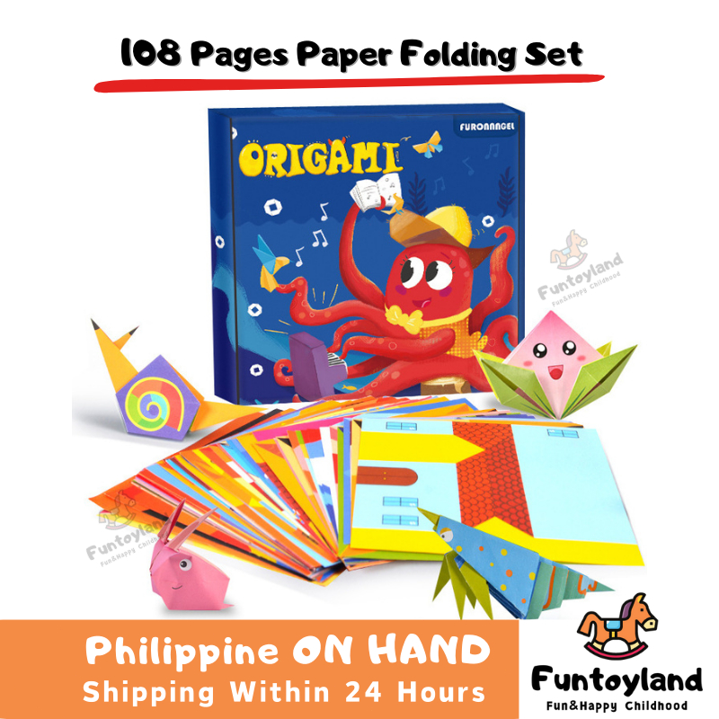 108Pages Orgami Kit Craft Toys Colorful Paper Folding Toys 54Pages ...