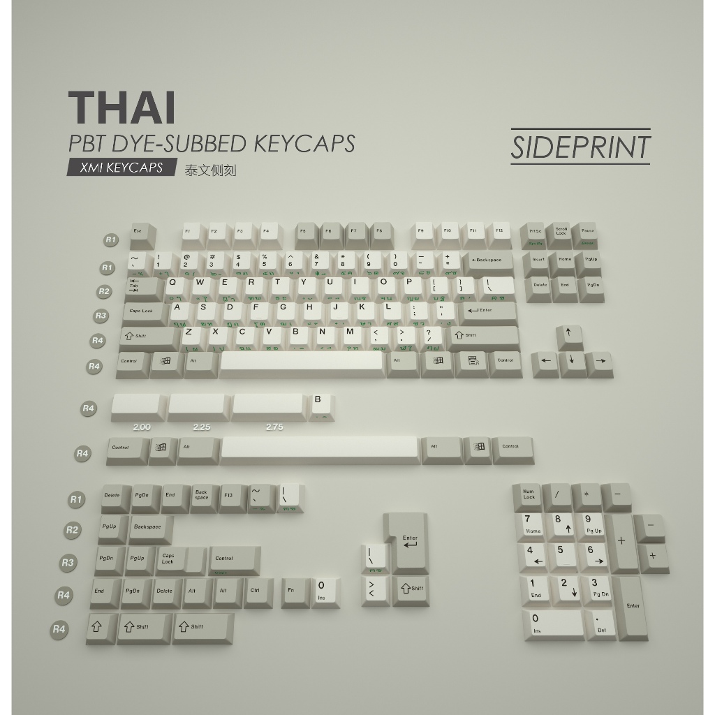 Keybox XMI Custom Keycaps Side Print 6001 Cyrillic APL Arabic ASCII ...