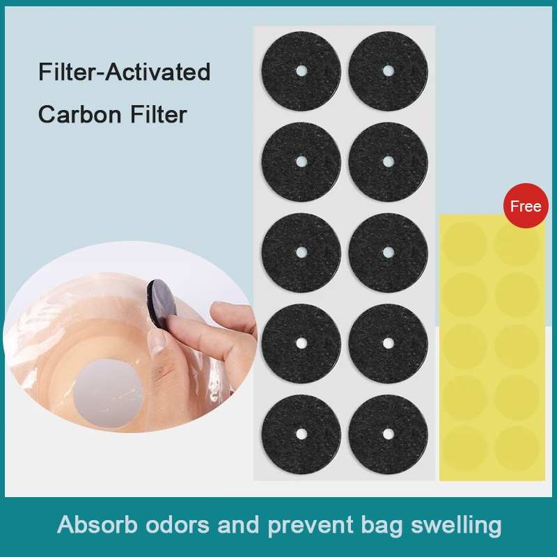 10 pcs ostomy bag filter sputum deodorant sheet adsorption odor exhaust ...