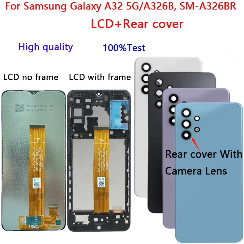 For Samsung Galaxy A32 5G/A326,SM-A326B,SM-A326BR,SM-A326U LCD Display Touch Screen With Frame ...