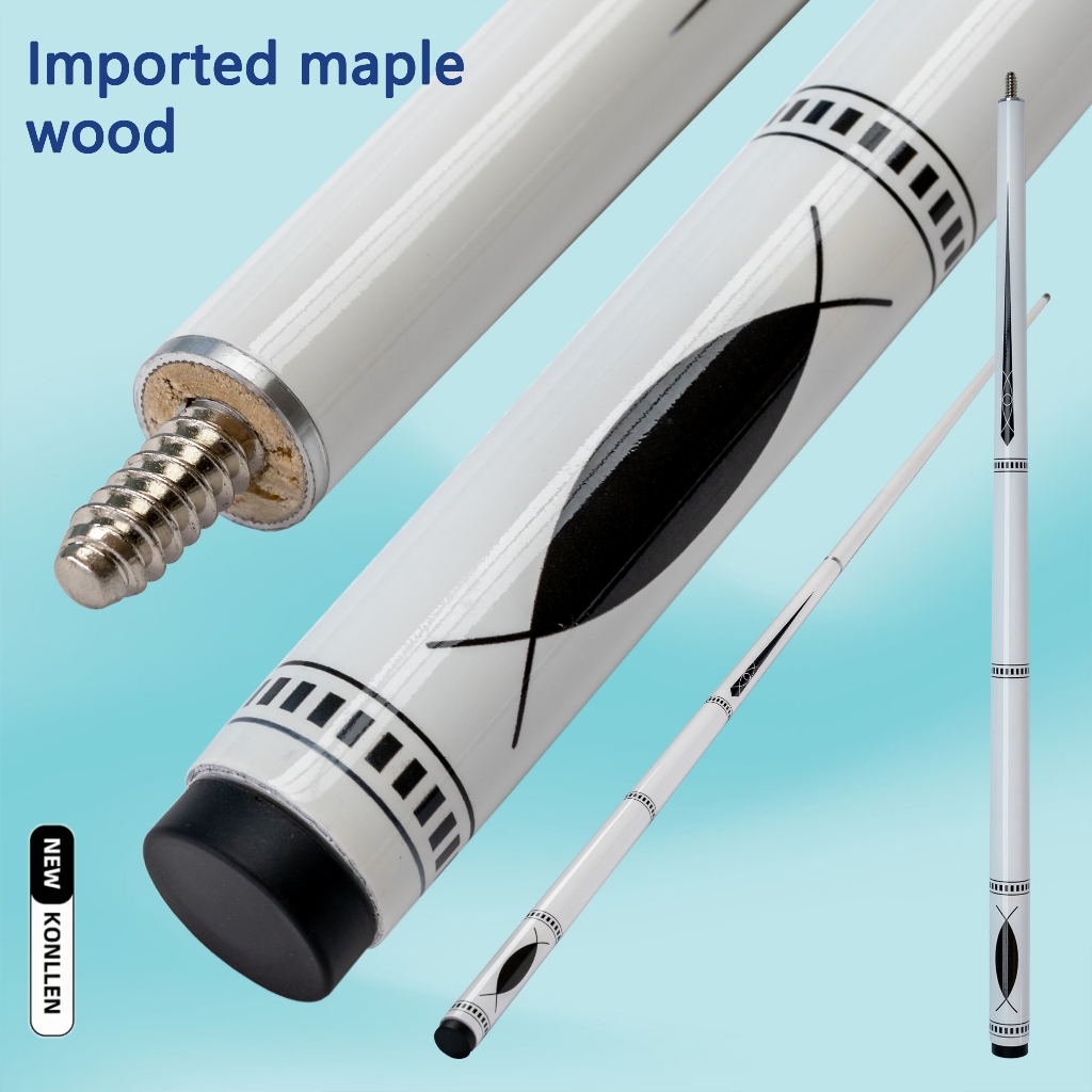 High-Quality White Maple Wood Billiard Cue – American Nine Ball Pool ...