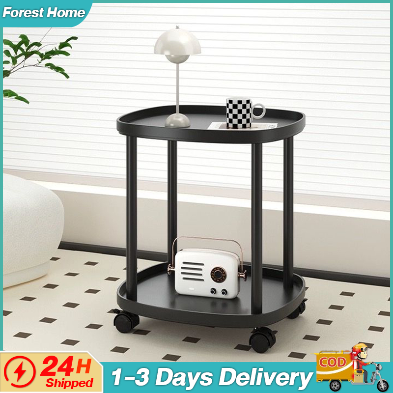 Side Table Moving Rack Living Room Coffee Table Bedside Table Small ...