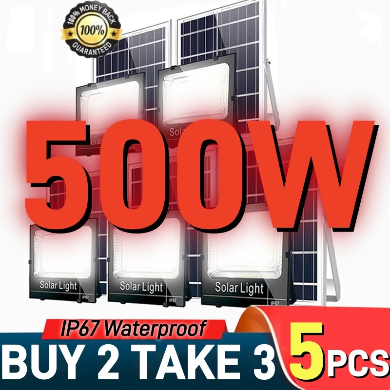 【Buy 2 Take 3】outdoor led solar flood light 100/200/500W high power ...