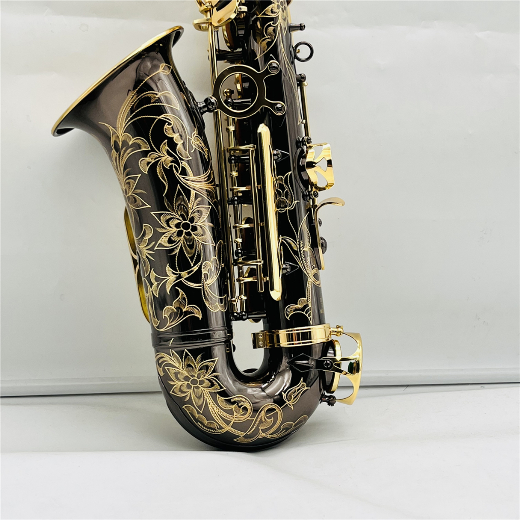 Real Pictures Alto YAS-875EX Saxophone Black Nickel Plated Gold Keys ...