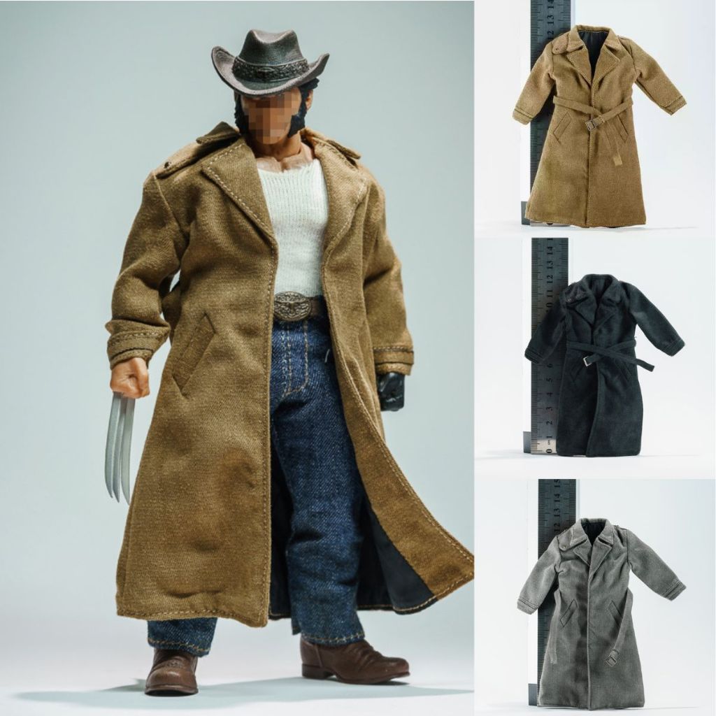 1/12 Scale Windbreaker Long Trench Coat For 6 inches NW GW Notaman ...