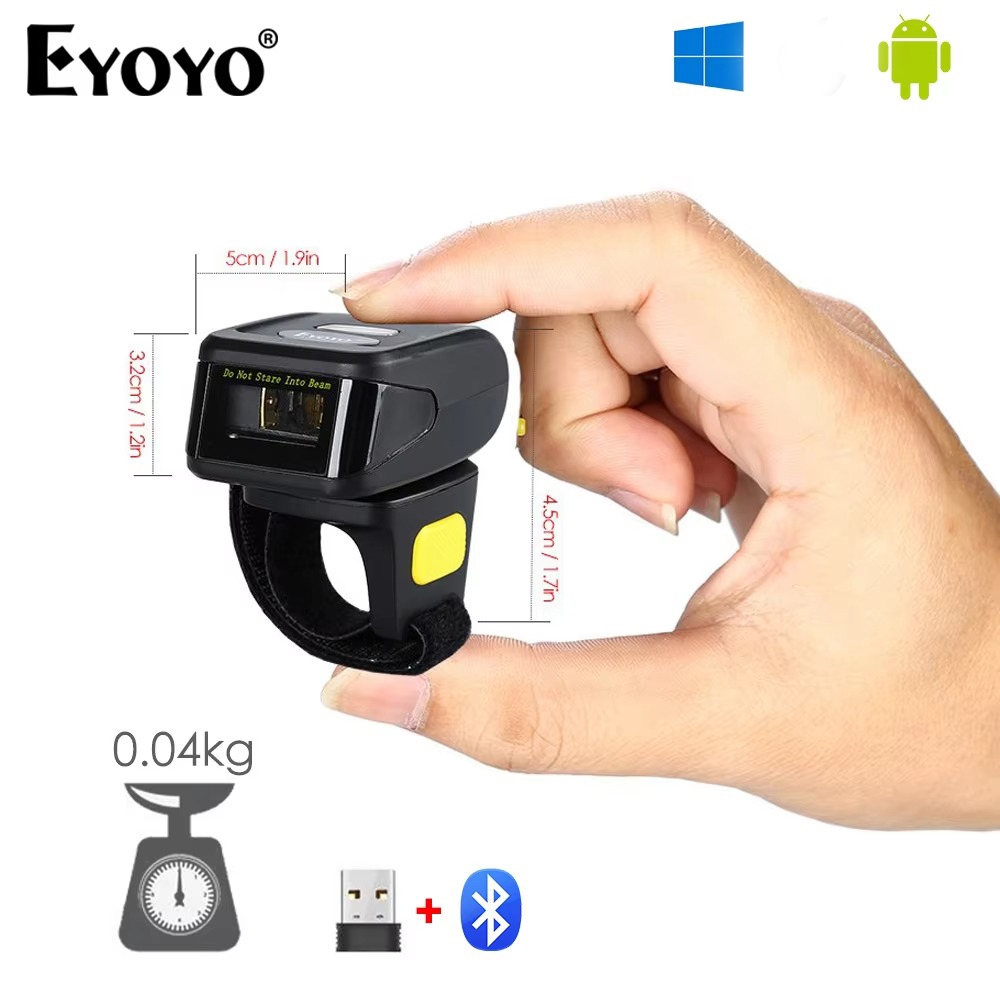 Eyoyo EY-R30L Portable Wearable 1D Bar Code Reader USB Wired Mini ...