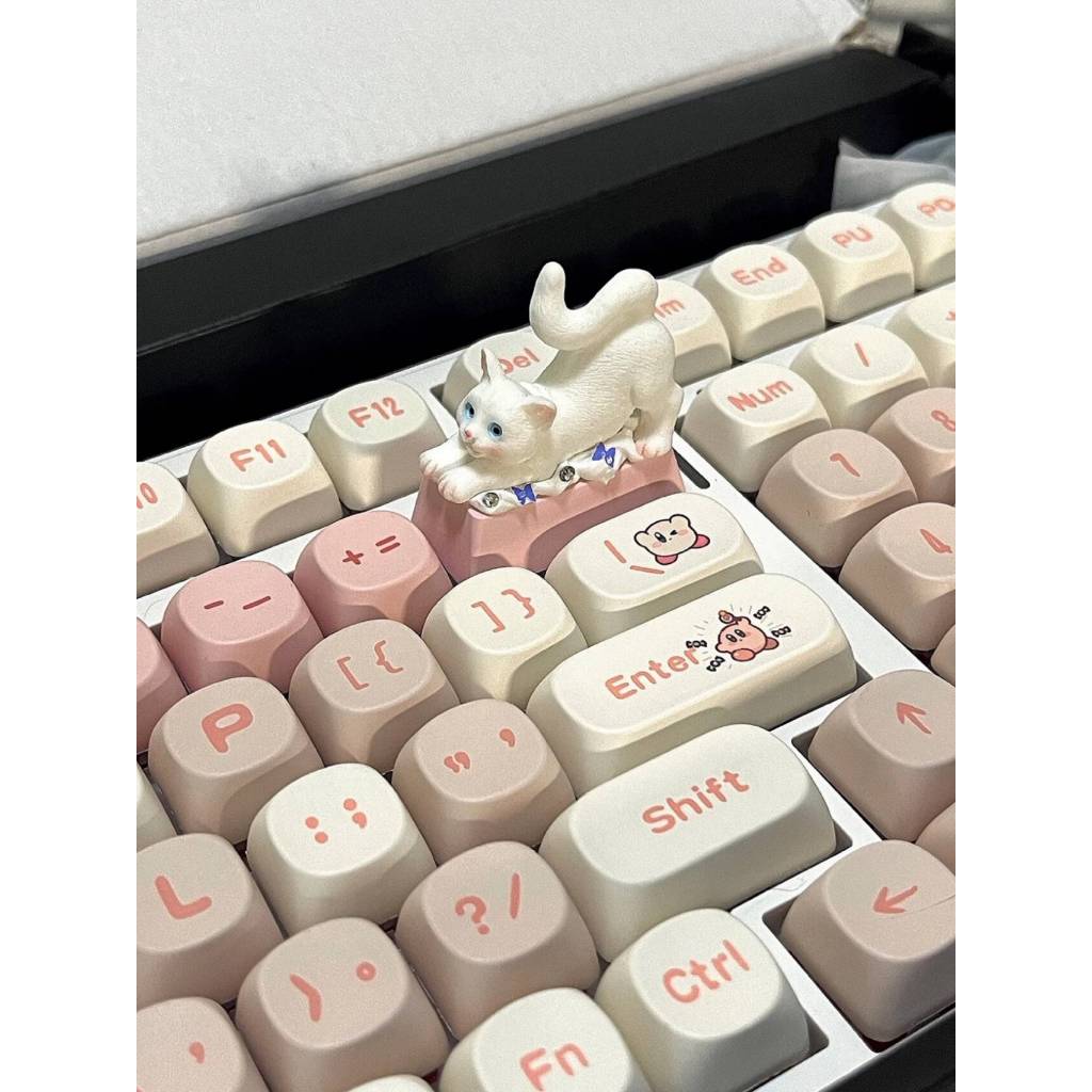 Cute Cat Personalized Backspace Supplement Key Keycap 2U Three ...