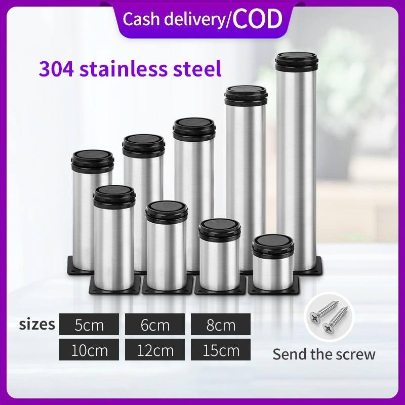 (Fast shipping) 1pcs Stainless steel Furniture Adjustable Cabinet Legs ...