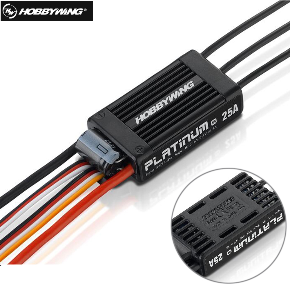 Hobbywing Platinum 25A V4 Brushless Electronic Speed controller ESC for ...