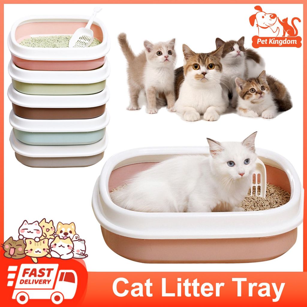 Cat Litter Box with Scoop Kitten Litter Box Cat Toilet Deodorization ...