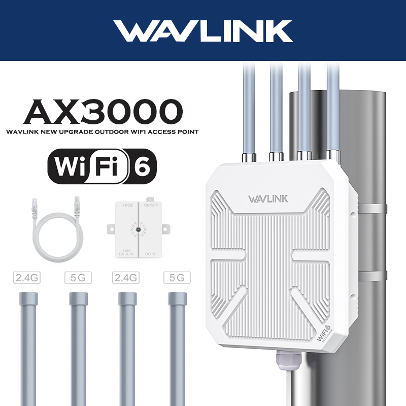 WAVLINK AX3000 Outdoor Access Point WIFI6 Long Range Extender Outdoor Wireless WiFi Router For ...