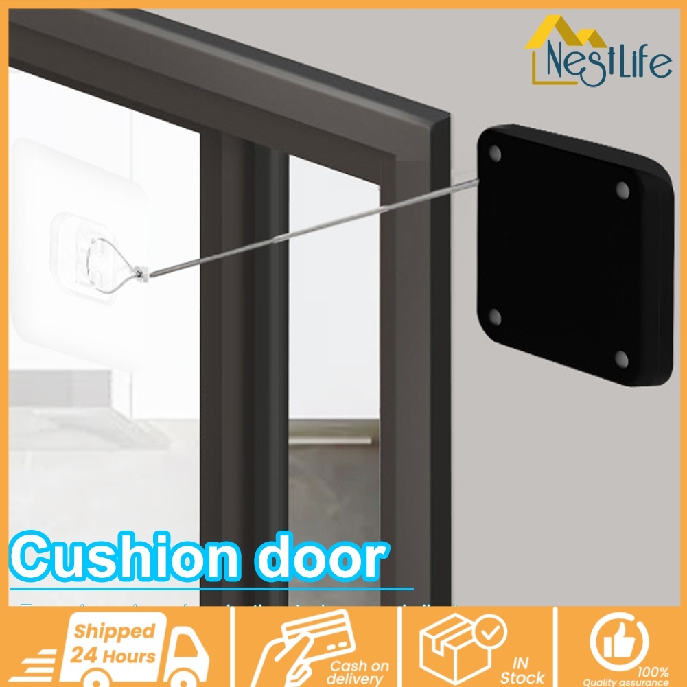 Automatic Door Closer Punch-Free Sliding Door Closer Spring Home House ...