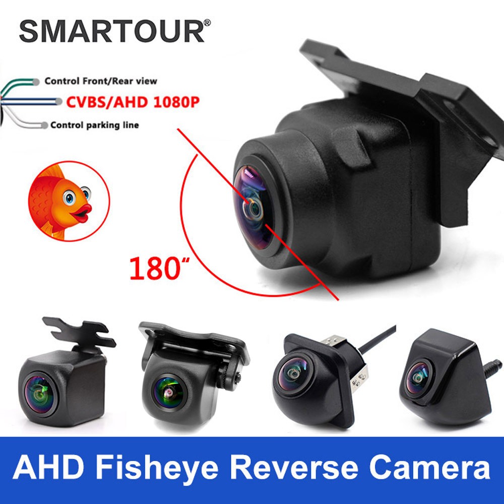 4K AHD 1080P Vehicle Rear Front Side View Camera CCD 180" FishEye Night ...