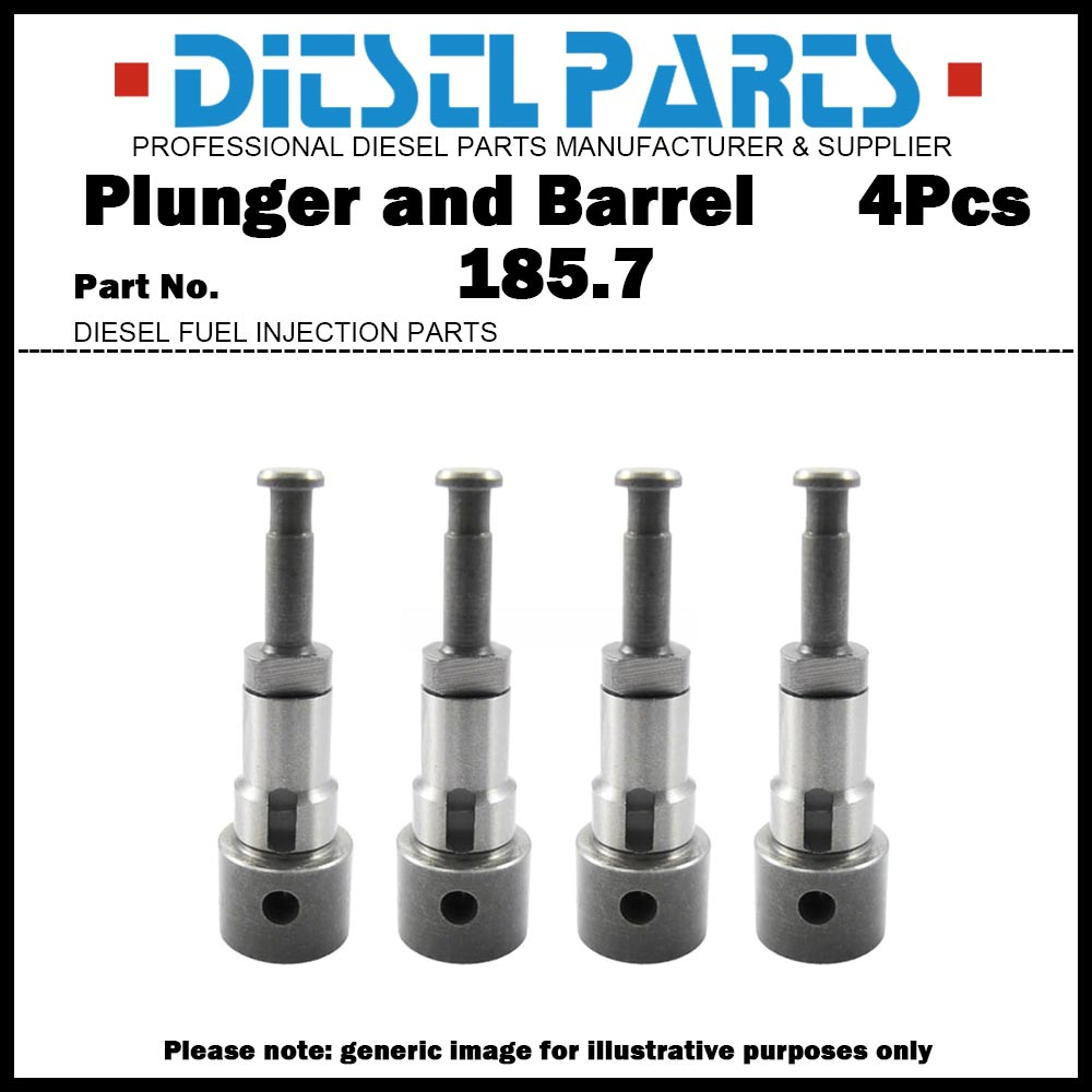4Pcs Pump Element Plunger 185.7 Plunger and Barrel Assembly 090150-1857 ...