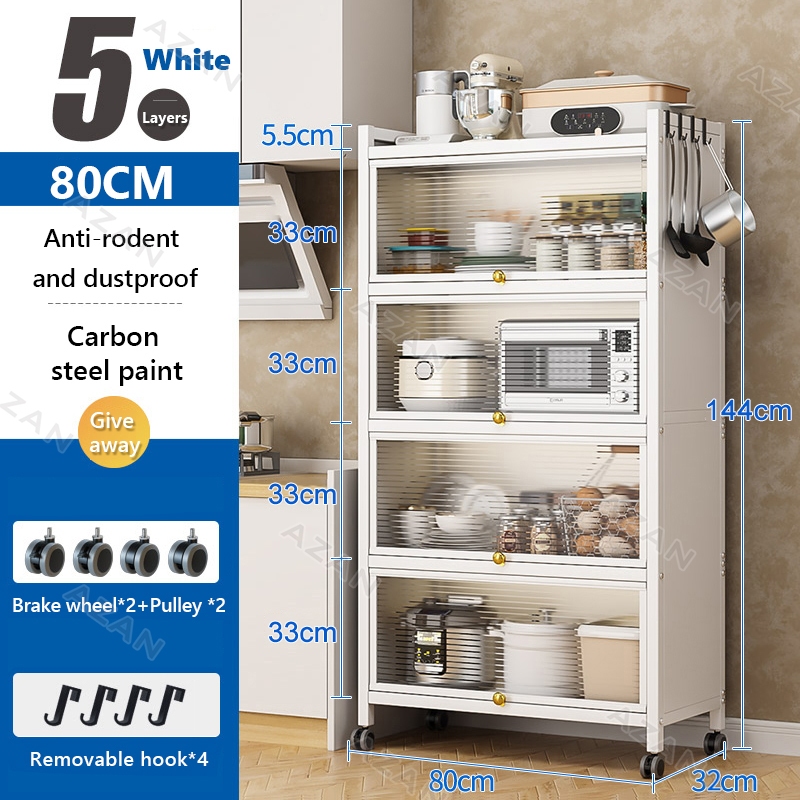 Kitchen Organizer Storage Rack Fully Closed Locker Multifunctional dish ...