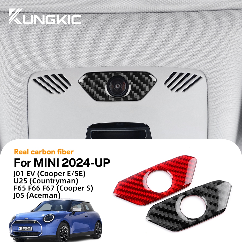 KUNGKIC Carbon Fiber Interior Camera Decorative Frame Sticker For MINI Countryman U25 Cooper J01 ...