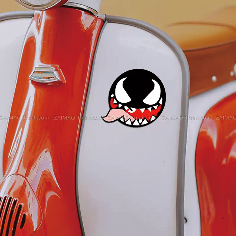 Creative Car Stickers Venom Emoticon Car Stickers Electric Motorcycle ...
