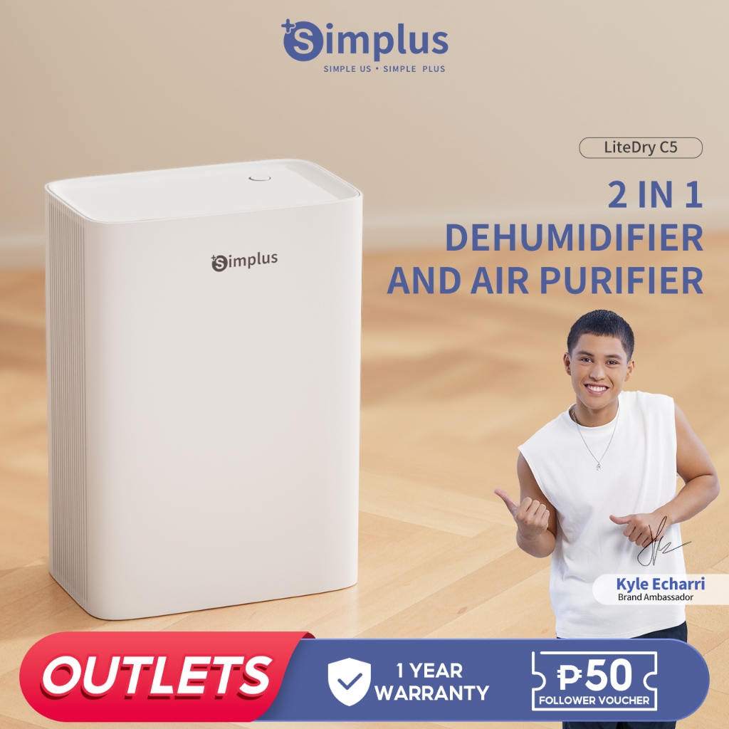 Simplus Dehumidifiers for Home Air Purifier, Quiet Dehumidifiers for Bedroom with Auto Shut Off ...