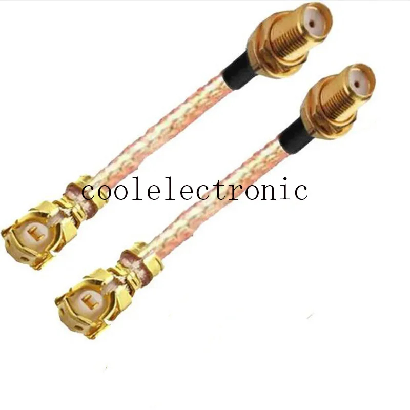 2pcs IPX IPEX-1 u.FL Female to SMA Female Jack Connector RG178 RF ...