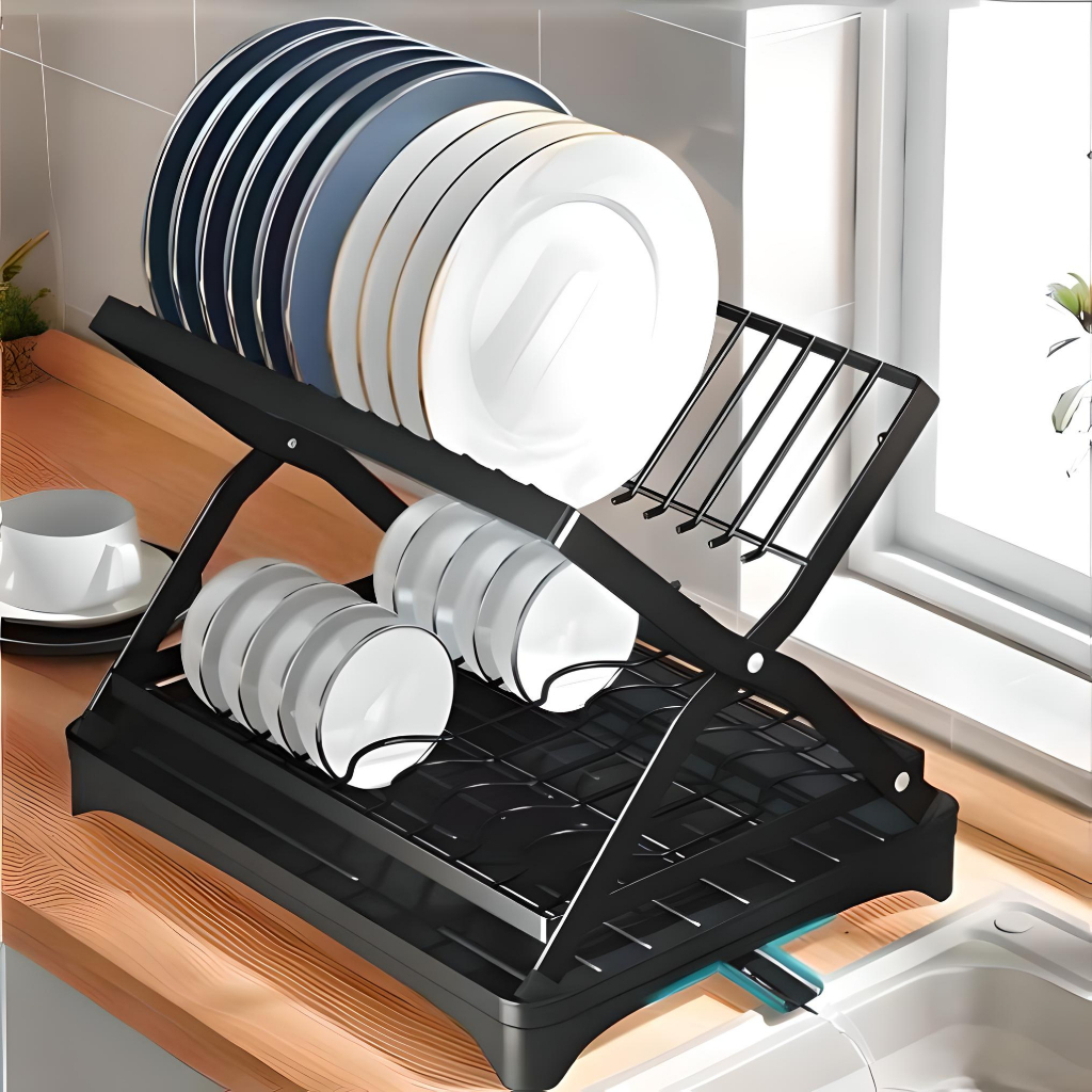 2/3-Tier Dish Drying Rack Stainless Steel Kitchen Rack Dish Rack Dish ...