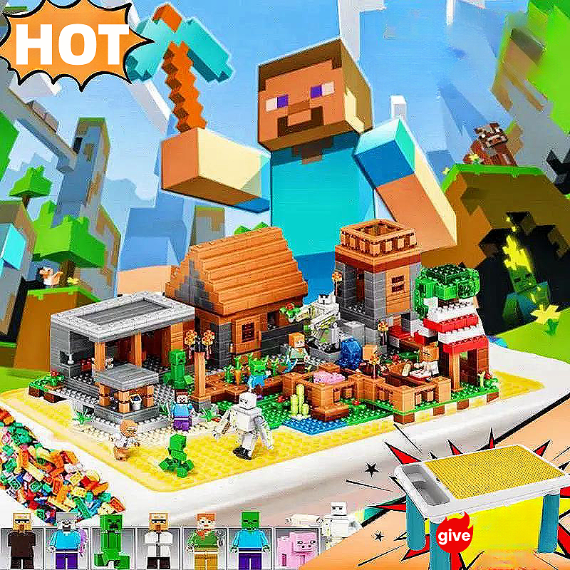 500Pcs Building Block Toys My World Set Block Toys Water House with ...