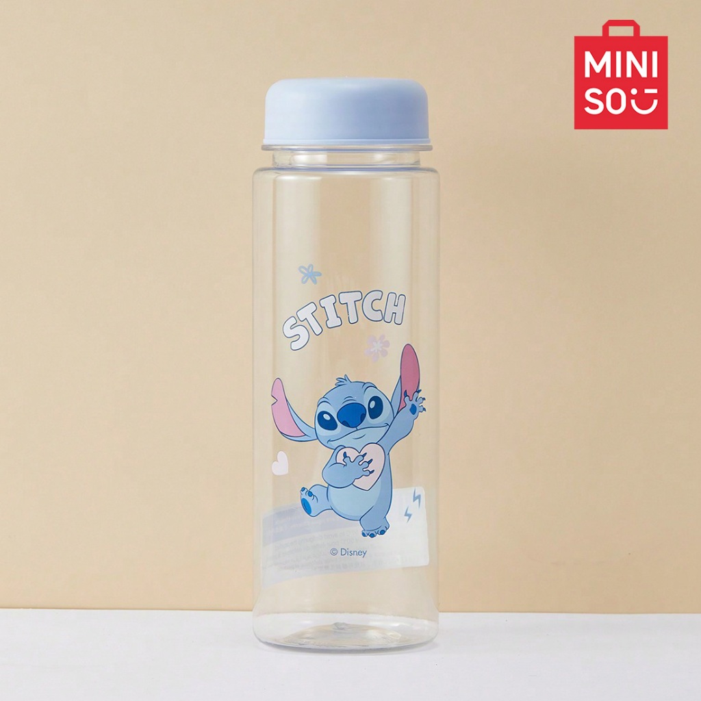 MINISO Disney Stitch Plastic Cool Water Bottle 500mL Leak-Proof Flask ...