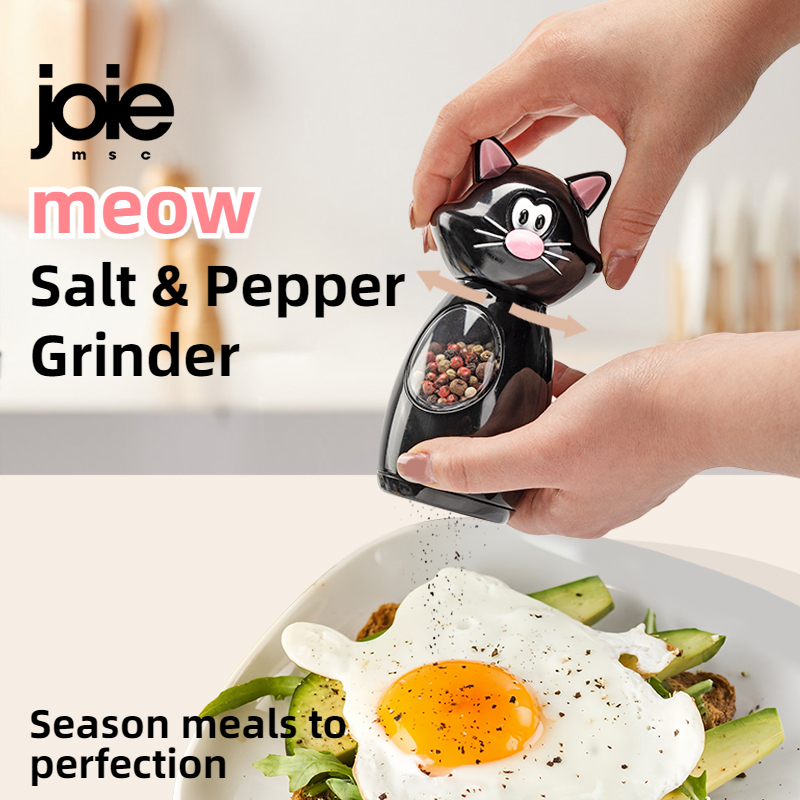 Joie Pepper Grinder Ceramic Mechanism Meow Salt and Pepper Mill Set ...