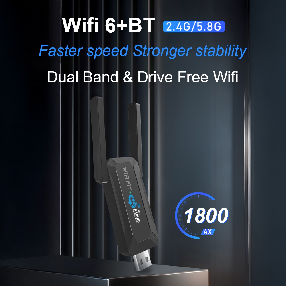 WIFI FIY 1800Mbps WiFi Bluetooth 5.3 Wireless Network Card USB3.0 WiFi ...