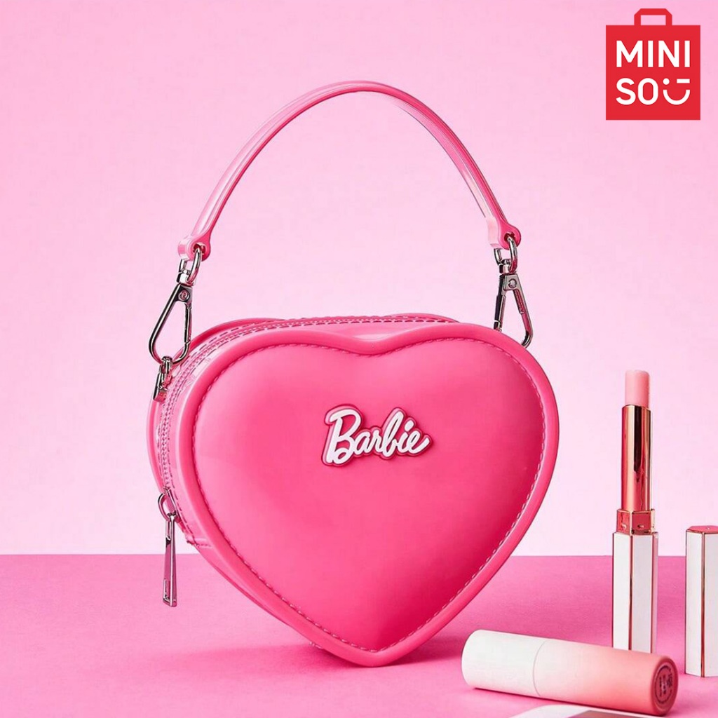 Miniso Barbie Series Pink Love and Hourglass Jelly Cute Shoulder Bag ...