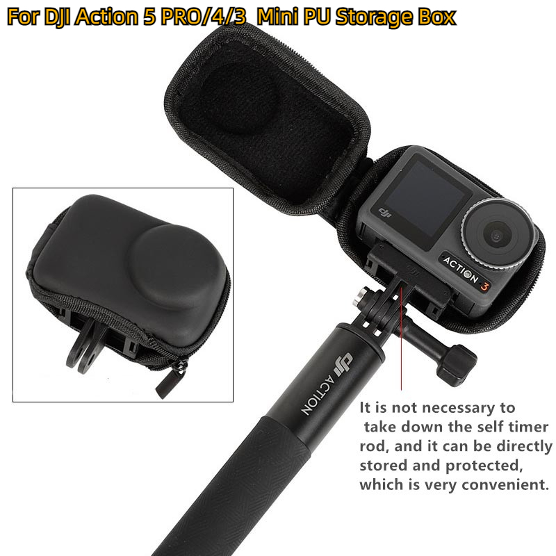 Fuselage Mini PU Storage Box Waterproof Protective Case For DJI Action ...