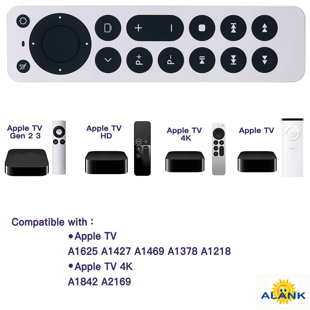 for Apple TV Box/Smart TV Remote Control A1625 A1427 A1469 A1378 A1218 ...