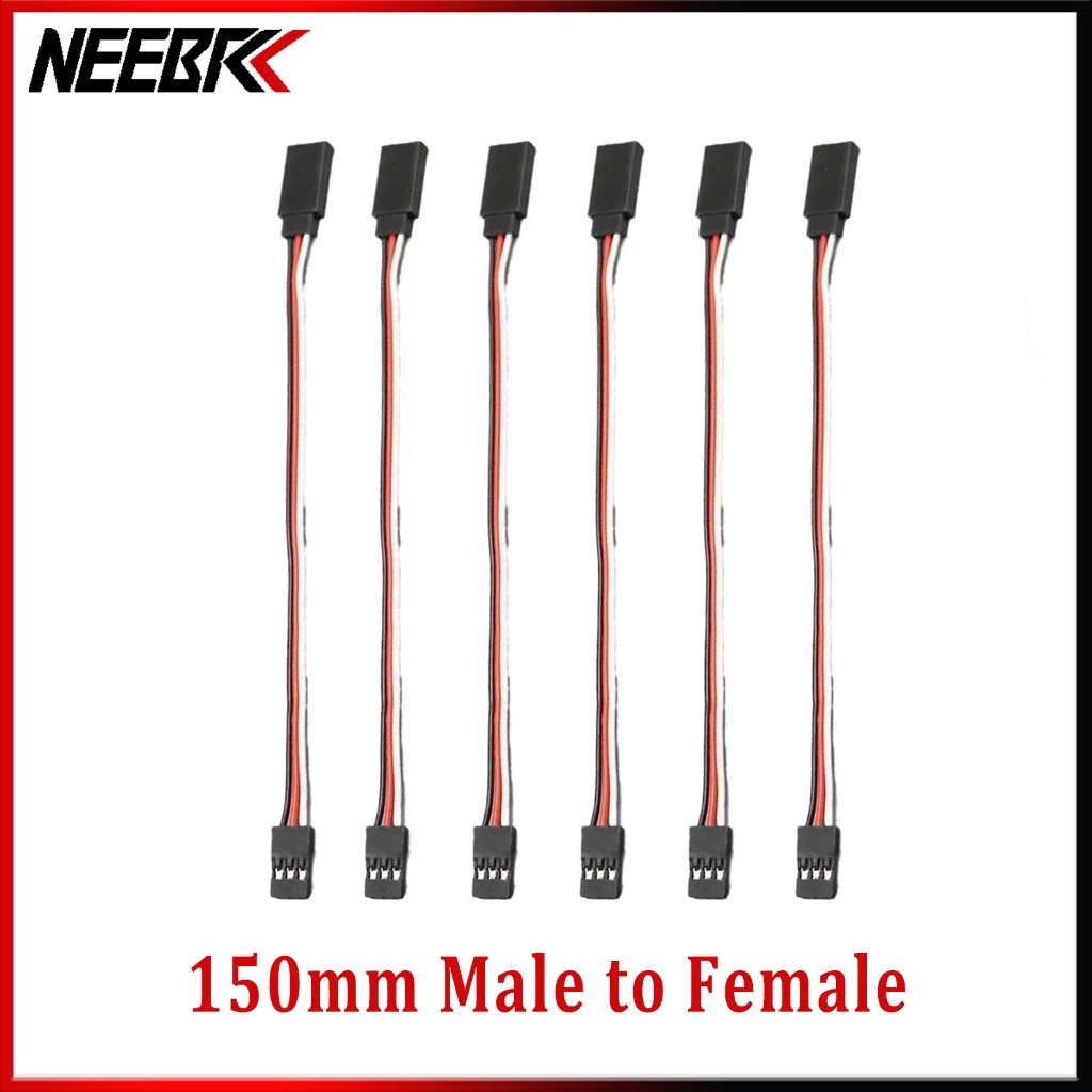 NEEBRC 5PCS 150 mm Servo Extension Cord Cable Lead Wire Male To Female ...