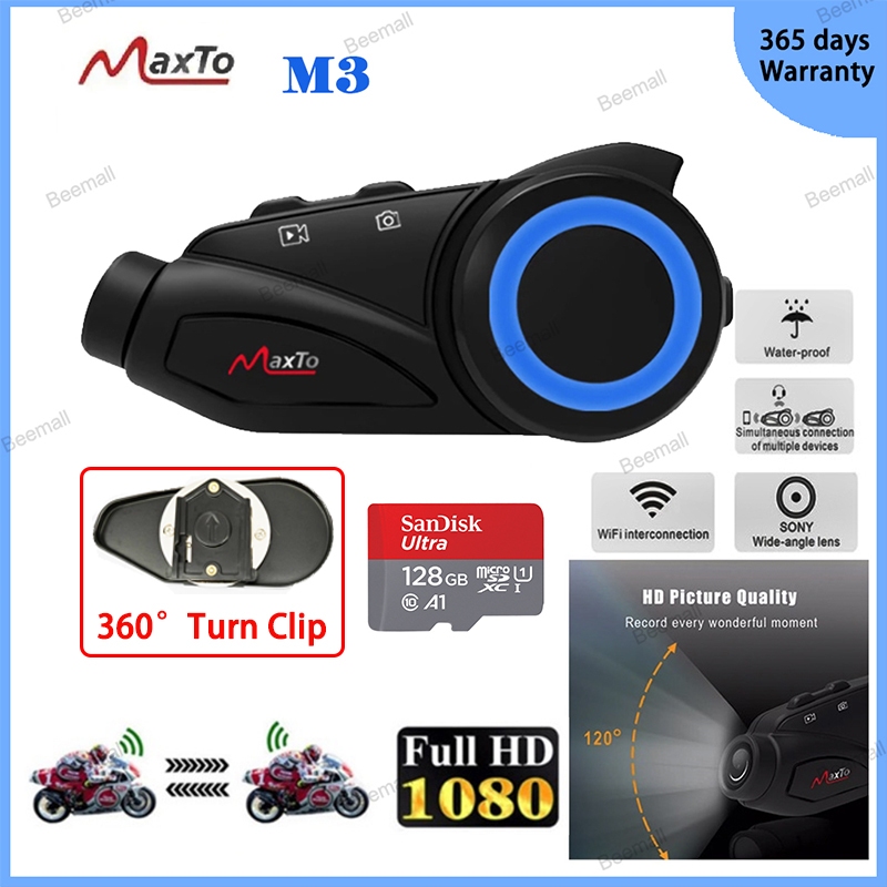 New Maxto M3 Motorcycle Camera 360° Shooting Video Video Recorder ...