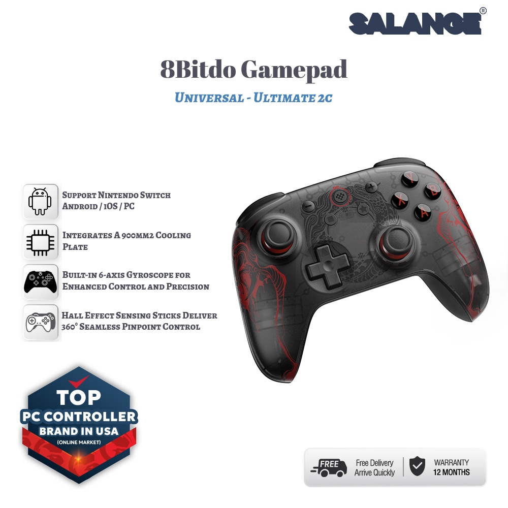 8Bitdo Ultimate 2C Wireless Controller for Windows PC and Android, with ...