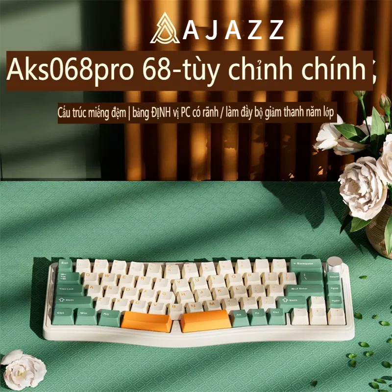 Ajazz AKS068 Pro 68 keys Gaming Mechanical Keyboard RGB Ergonomic Hot ...