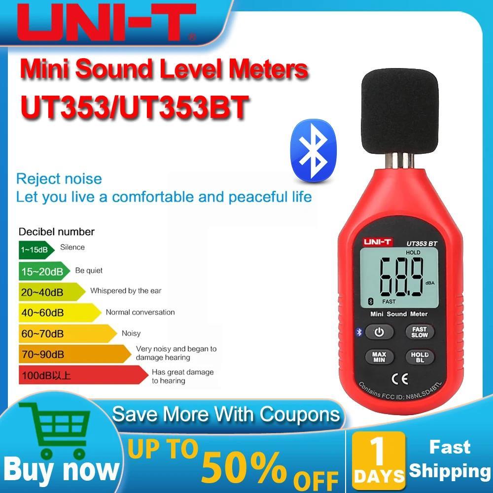 UNI-T UT353 Noise Measuring Instrument db Meter 30~130dB UT353BT Mini ...